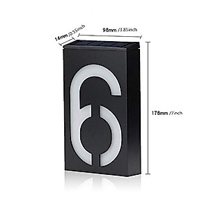 Solar Led House Number Digital Light, Modern Address Sign, Wall-Mounted Signage for Home Garden Yard Street