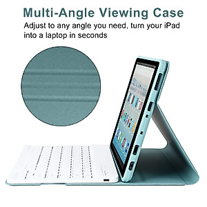 Keyboard Case for Kindle Fire HD 10 and Fire HD 10 Plus Tablet (2021 Release 11th Generation) Slim Smart Cover with Detachable Bluetooth Keyboard for Fire HD 10 & HD 10 Plus