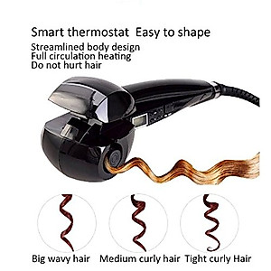 Hann® Hair Curler,LCD Pro Salon Automatic Hair Curling Curler Ceramic Roller Wave Machine Styler (LCD Automatic Curler, Black)