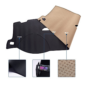 BDFHYK Dashboard Dash Cover PU Dash Mat Compatible with 2007-2013 Silverado and Sierra, 2007-2014 Tahoe Suburban Avalanche and Yukon