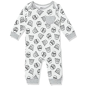 Amazon Essentials Disney | Marvel | Star Wars Unisex Babies' Cotton Coveralls, Pack of 3, Star Wars Tiny Trooper, 12 Months