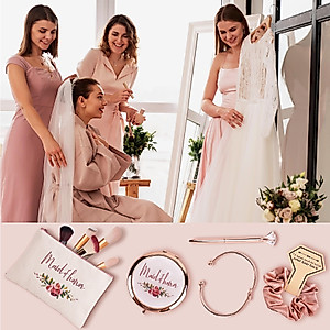 CARAKNOTS Maid of Honor Gifts Maid of Honor Proposal Gifts Box Will You Be My Maid of Honor Pink Bridesmaid Proposal Box Wedding Gifts for Bridesmaid Gifts Wine Tumbler 12 OZ