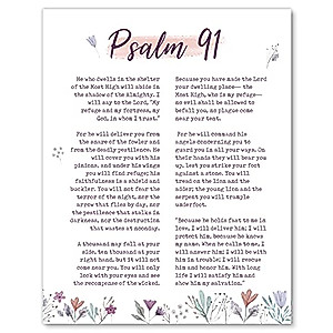 Psalm 23, Psalm 91, Psalm139 Wall Art Prints - Set of 3 Posters - ESV Bible Page Verse Wall Decor - 8x10 - Unframed