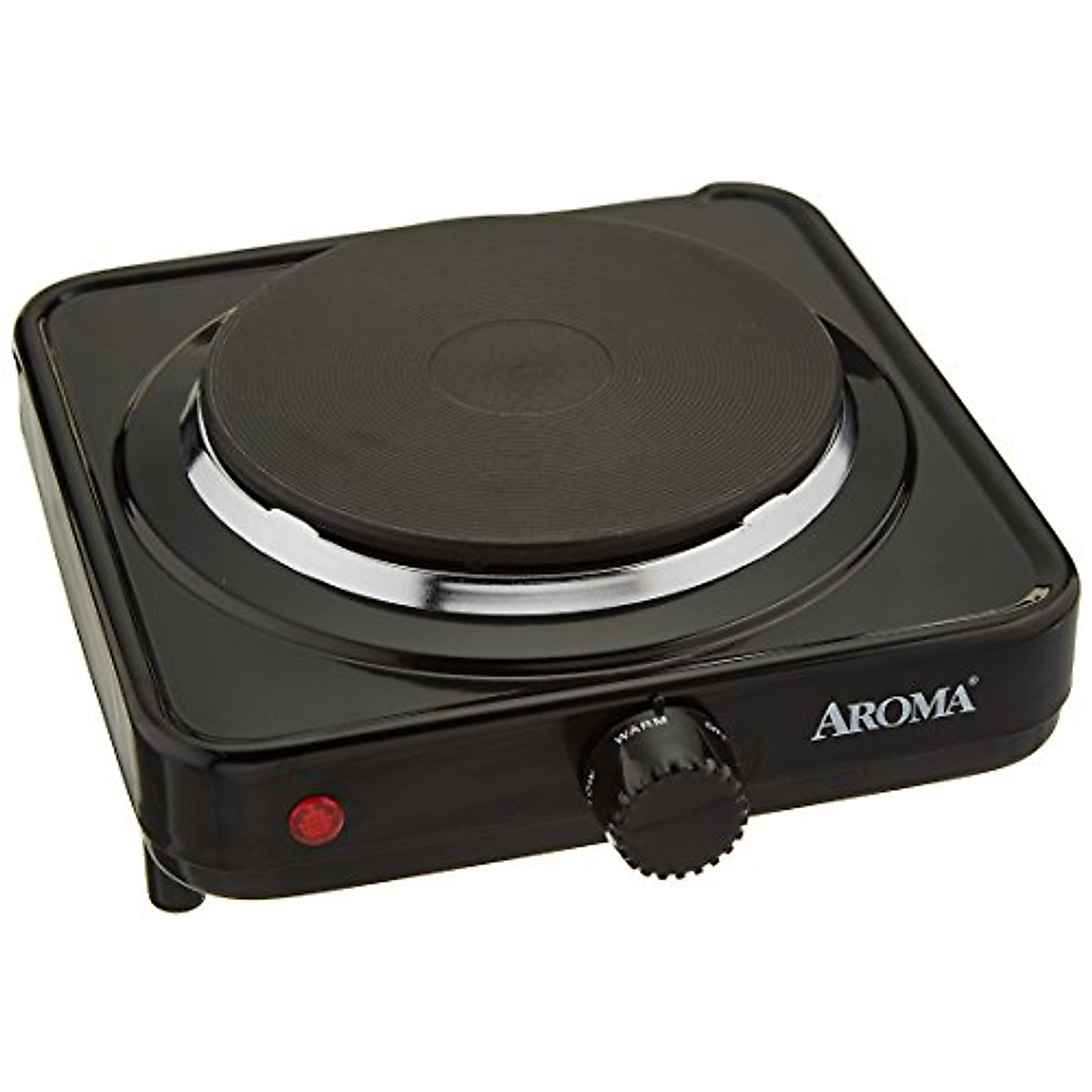 Aroma Housewares AHP-303 Single Burner Hot Plate, Black