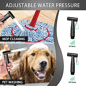 New Version Handheld Bidet Toilet Sprayer, Premium Stainless Steel Bathroom Bidet Sprayer Set, Baby Cloth Diaper Sprayer with Superior Complete Accessories, Support Wall or Toilet Mount