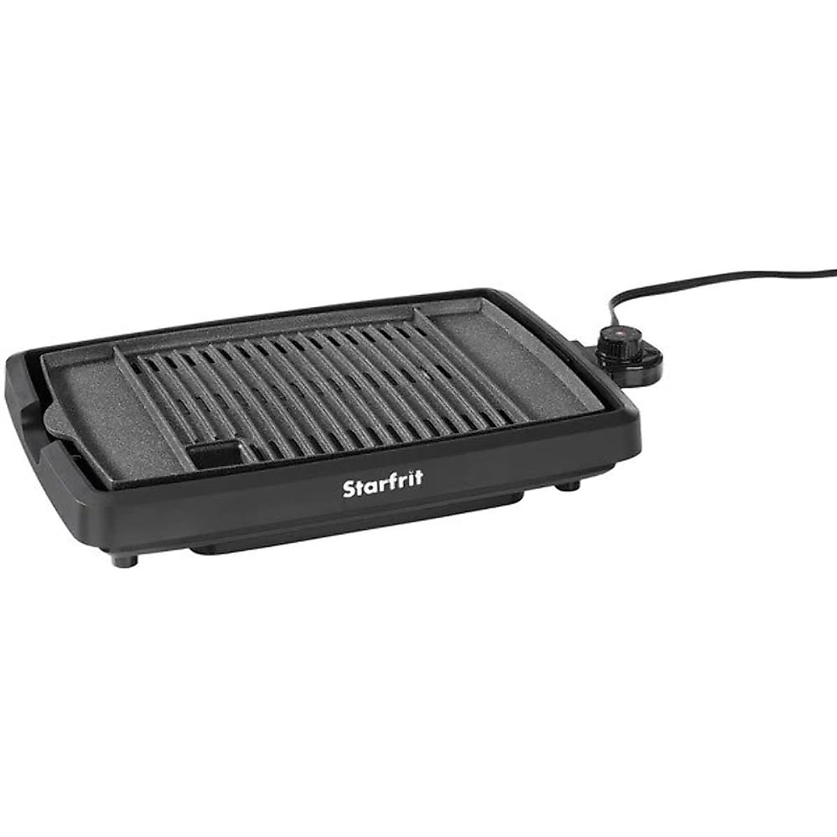 Starfrit The Rock Electric Indoor Smokeless BBQ Grill, Black Medium