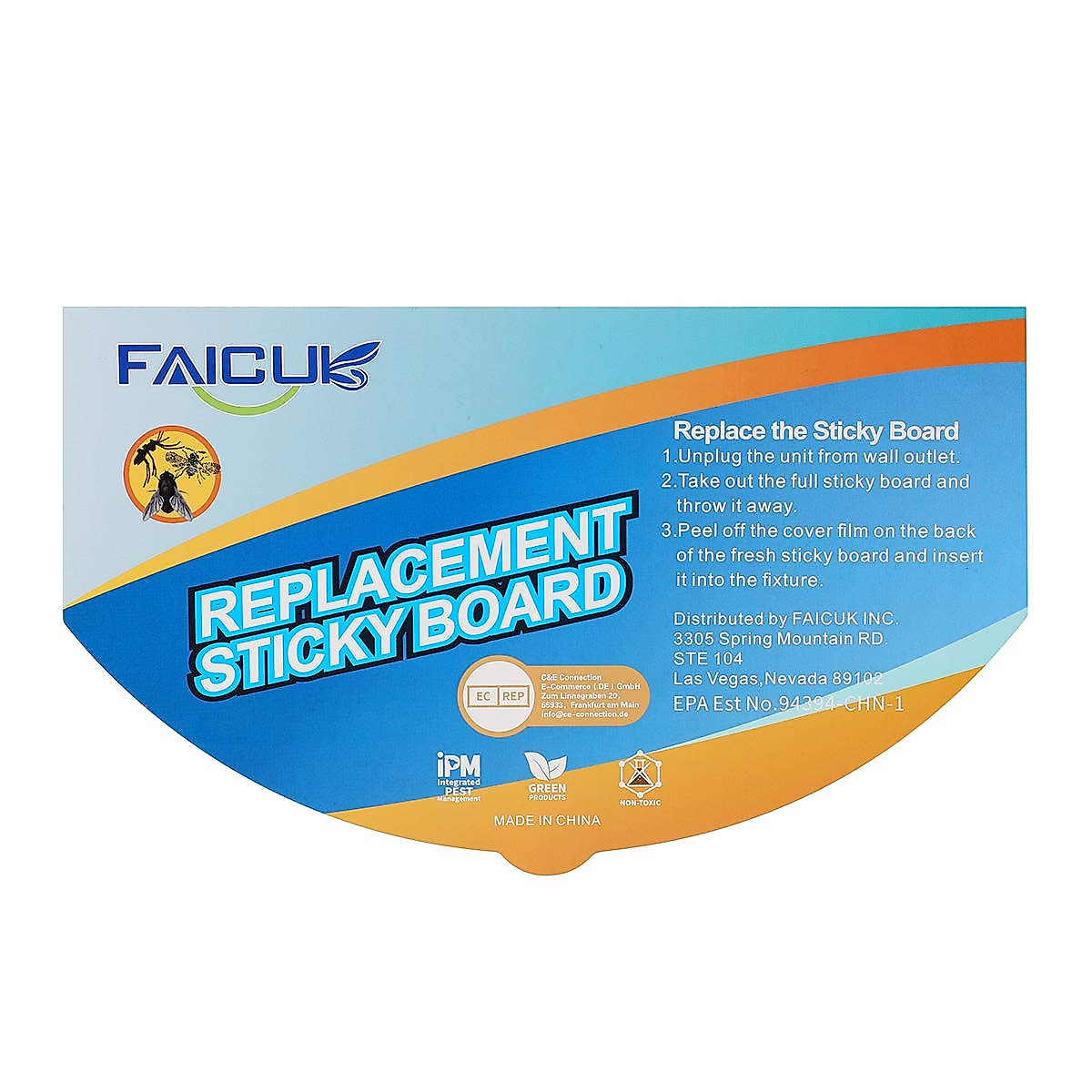 Faicuk Replacement Glue Board for FA-FLT07 Wall Sconce Fly Light - Pack of 10