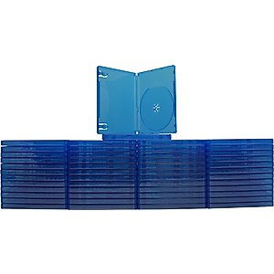(50) Blue Game Cases - Compatible With Playstation 4 - 1 Disc Capacity - 14mm - #VGBR14PS4BL