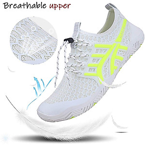 MAYZERO Water Shoes Men Women Swim Surf Shoes Beach Pool Shoes Wide Toe Hiking Aqua Shoes Winter House Slippers