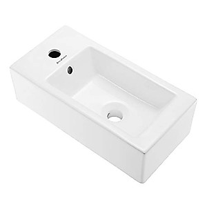 Swiss Madison Well Made Forever SM-WS315 Voltaire Wall Hung Sink, Glossy White