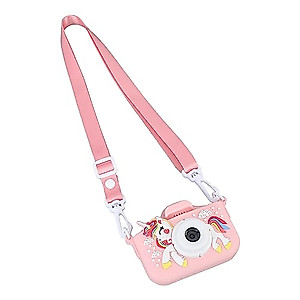 Kids Camera, Video Recording Video Camera Toy 600mAh Battery 3-12 Years Old Fun to Play (Pink)