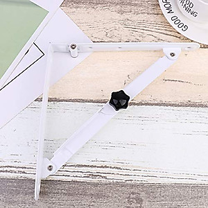 YARNOW Solar Panel Mount 2Pcs Solar Panel Bracket Foldable Solar Panel Mounting Racks 0-90 Degrees Solar Panel Support for Home Farm Office Store (Silver White) Solar Panel Mounting Brackets