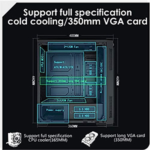 Apevia Aura-S-PK Mid Tower Gaming Case with 2 x Full-Size Tempered Glass Panel, Top USB3.0/USB2.0/Audio Ports, 4 x RGB Fans, Pink Frame