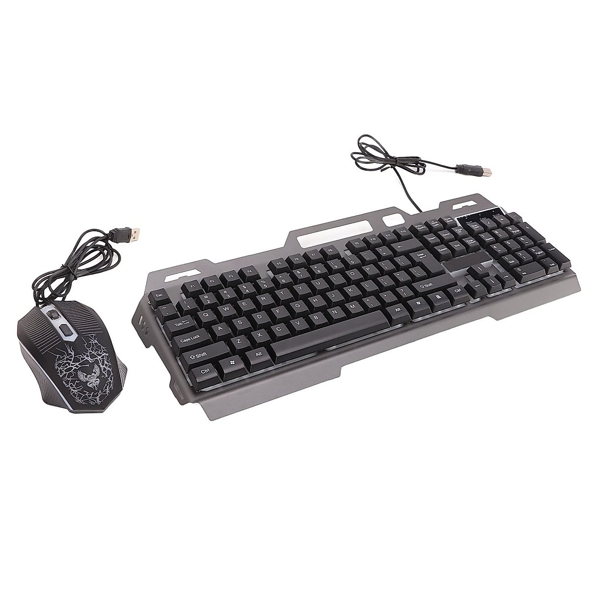 Acogedor Gaming Keyboard and Mouse Combo, Colorful RGB Lighting 104 Keys USB Wired Mechanical Feeling Keyboard Wired Gaming Mice for 7 8 10