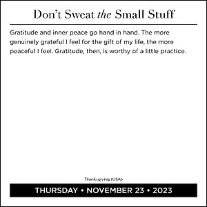Don't Sweat the Small Stuff 2023 Day-to-Day Calendar