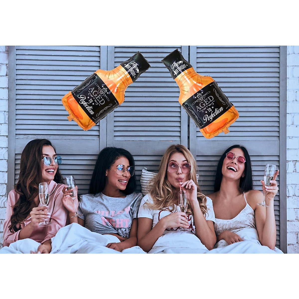 2pcs Whiskey Bottle Beer Foil Balloon for Beer Party and Birthday Party Decoration