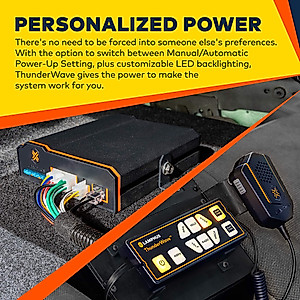 LAMPHUS ThunderWave 100W Emergency Police Siren Speaker Kit [Remote Control][2x15A Aux Light Switch][Hands-Free Air Horn][Radio Broadcast] 12V Warning PA System for Emergency Vehicle Pickup Truck UTV