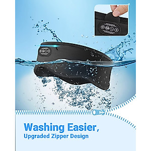 Sleep Headphones Bluetooth Headband Wireless - Upgraded Ergonomic ASMR Headphone Cool Gadget, Soft Sleeping Mask Music Sport Headband, Sleep headphones Gifts for Men Women Side Sleeper (Black)