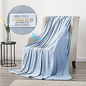 MH MYLUNE HOME Cooling Blanket for Hot Sleepers, Lightweight Thin Summer Blanket for Hot Flashes Night Sweates Sleeping,Arc-chill Cold Throw Blanket for Bed/Sofa,King Size, Blue