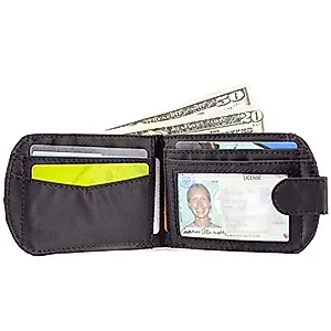 Big Skinny Women's Taxicat Bi-Fold Slim Wallet, Holds Up to 25 Cards, Black