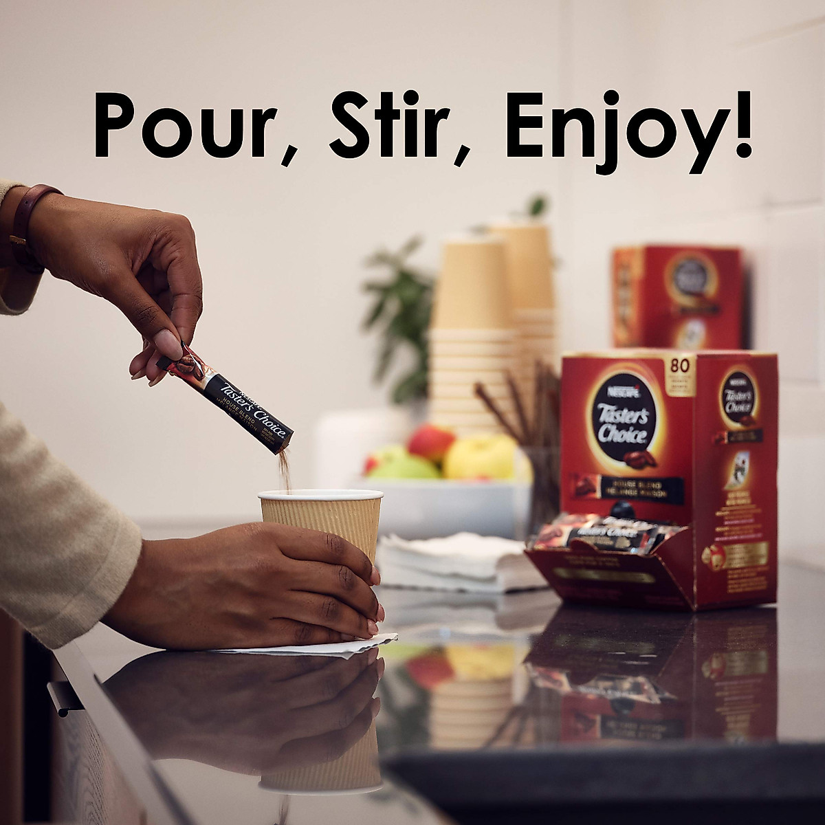 Nescafe Instant Coffee Packets, Taster's Choice Light Roast, 1.7 g Singles (Pack of 80)