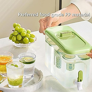Cold Kettle With Faucet & Infuser - 2023 Refrigerator Fruit Tea Cold Brew Kettle, Kettle With Strainer Mesh, Lemonade Fruit Teapot Drink Dispenser for Daily Use