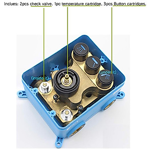 Push Button Diverter Shower Faucet Cartridge Replacement, Button Valve Temp. Cartridge, Check-valves, Button Cartridges Spare Parts for Enga Shower Body