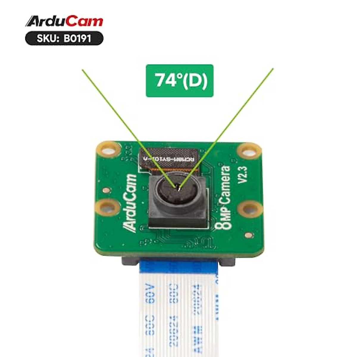 Arducam 8MP IMX219 Camera Module Compatible with NVIDIA Jetson Nano/NX and NVIDIA Orin NX/AGX Orin, Fixed Focus