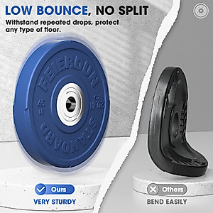 FEIERDUN 2" Color Olympic Bumper Plate Weight Plate for Strength Training - 100% Virgin Rubber