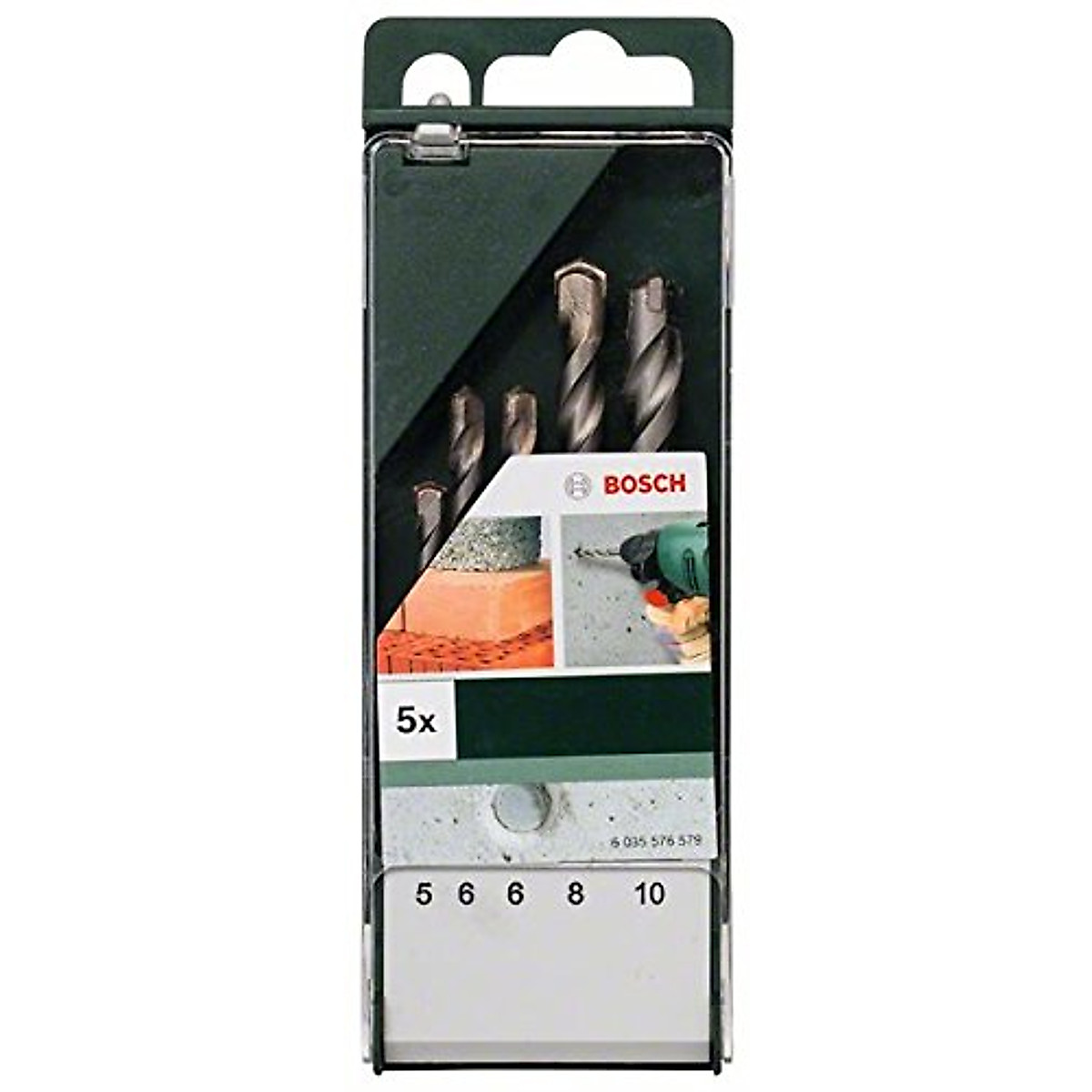 Bosch 2609255417 Set of 5 Concrete Drill Bits ISO 5468 Diameter 5/6 / 8/10 mm