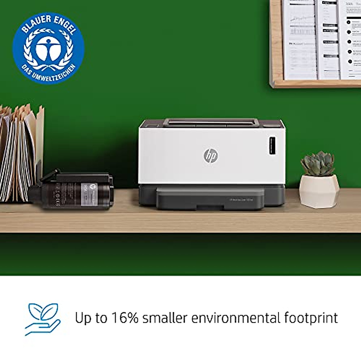 HP Neverstop Laser 1001nw Wireless Monochrome Printer with built-in Ethernet & cartridge-free toner tank, comes with up to 5,000 pages of toner in the box (5HG80A)