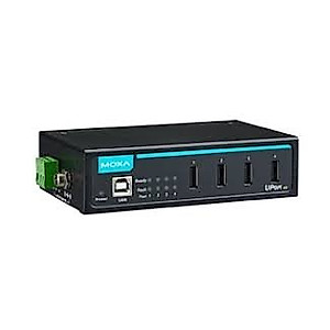 MOXA UPort 404-4 Ports Industrial-Grade USB Hub, with Adapter, 0 to 60°C Operating Temperature