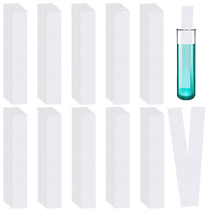 Akamino 500 Pcs 6.3 x 0.79 In Chromatography Paper Strip, Experiments Filter Paper for Pigment Separation and Science Experiment,Laboratory Cleaning Paper for Chemistry,Classroom,School,University