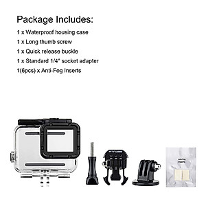 GEPULY Waterproof Housing Case for GoPro Hero 7 Black, Hero 5 6 Black, Hero (2018) - 45M Underwater Protective Dive Housing Shell for GoPro Hero7 Hero6 Hero5 Camera with Bracket Accessories