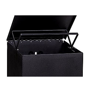 ZERO WASTE USA Square Aluminum Trash Can, 10 Gallon Capacity, Matte Black, 18" x 18"