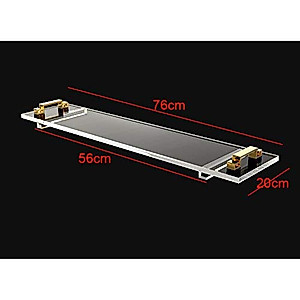 Acrylic Bathtub Tray Caddy with Metal Handles, Lucite Clear Bathroom Tray Rack