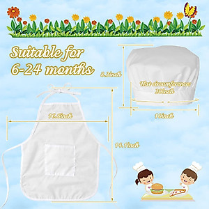 SPOKKI Baby Photography Prop, Chef Hat Apron Photo Props Costume Come with 2PCS Photography Hair Clips for Infant Twins | 6-24 Months (Boy)