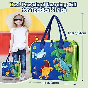 Winblo Toddler Busy Board - Montessori Toys for 1-3 Year Old Boy Birthday Gift, Educational Learning Sensory Busy Book for Two Year Old Boys, Kids Ages 2-4 Activities Toy for Airplane Car Travel