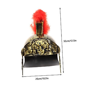 Hemobllo Samurai Hat Costumes for Men Mens Pirate Costume Roman Helmet Gladiator Helmet Plastic Aldult Golden Samurai Helmet Roman Soldier Costume