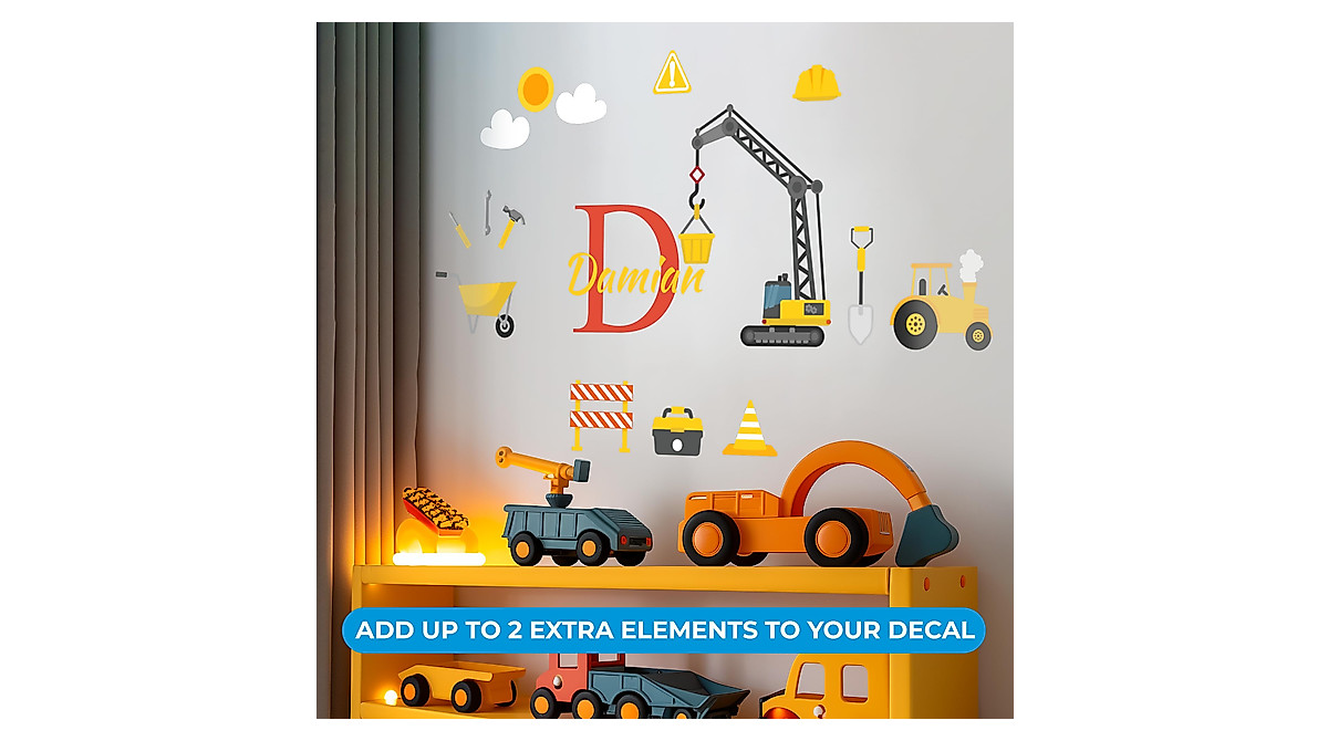 Custom Toddler Crane Wall Decal | Personalize Yours