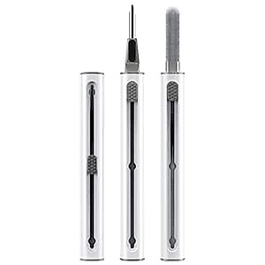 House Gem Airpods Cleaner Kit Multi-Function Cleaning Kit Pen for Airpod Pro 1 2 3 3-in-1 Design with Soft Brush High Density Sponge for Earbuds iPhone Bluetooth Headphone Earphone Case White