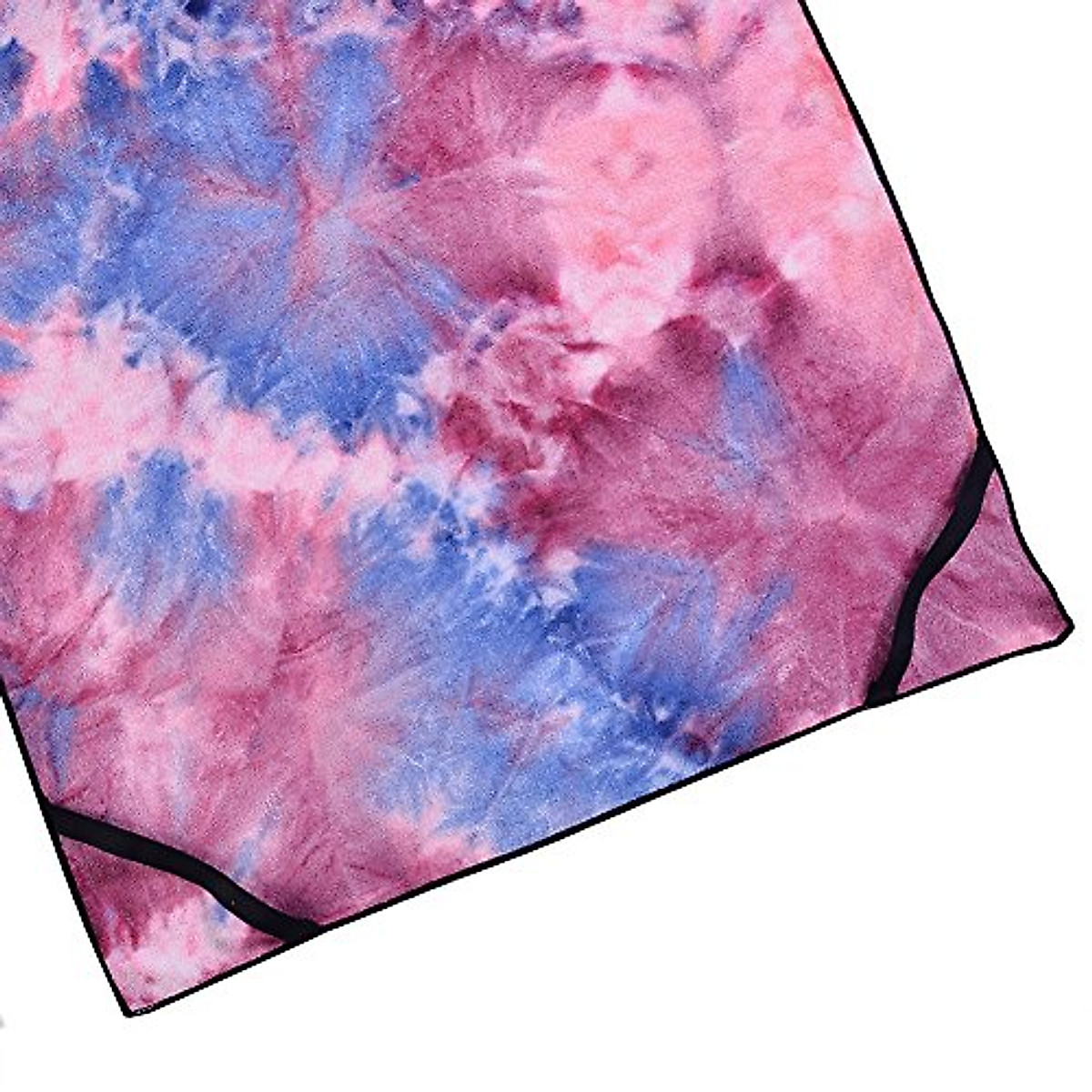 Beach Chair Cover, Microfiber Chaise Lounge Towel Cover with Storage Pockets for Pool Sun Lounger Hotel Garden Purple Tie-Dye