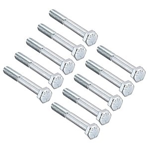 uxcell Hex Head Screw Bolts Carbon Steel 5/16"-18x2-1/4" Fastener Grade 5 UNC 10pcs