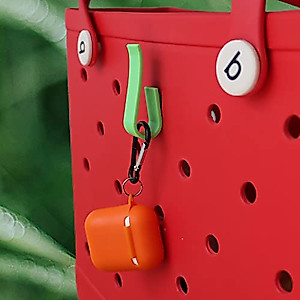 TEYOUYI Hooks Accessories for Bogg Bags, Insert Charm Cutie Cup Holder Connector Key Holder Mask Holder,2PCS Green…