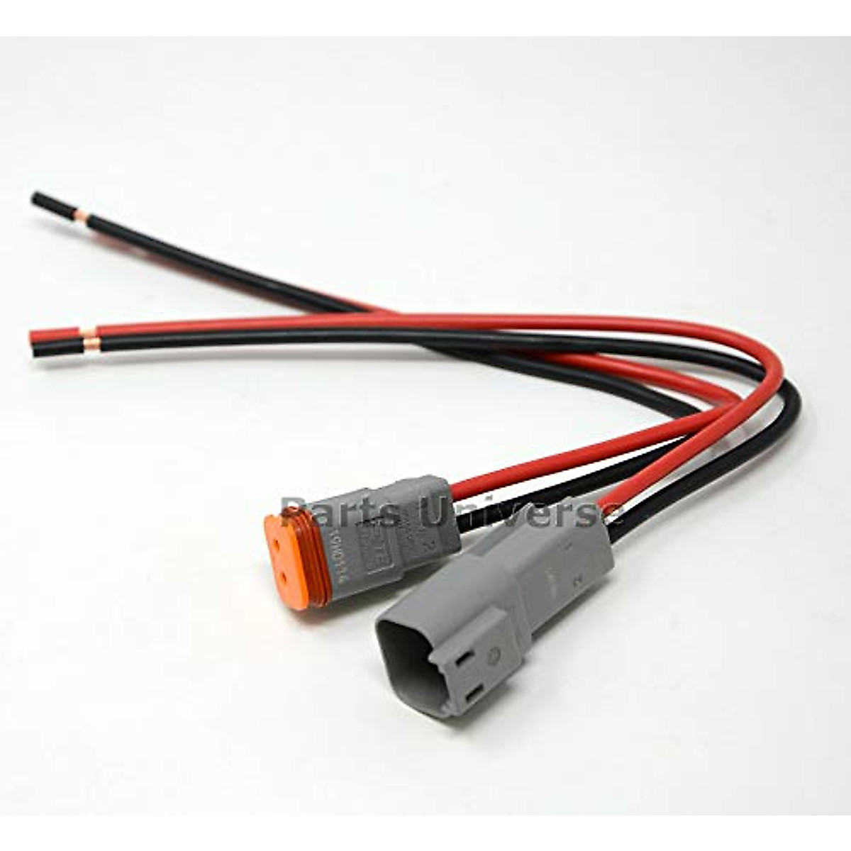 Deutsch DT 2-pin Pigtail Kit, 14AWG Pure Copper GPT Wire (Made in USA)