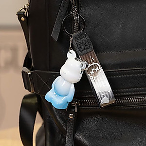 SIMBAE Cute Cartoon Cool Lighter, Windproof Straight Punch Lighter, Compact and Portable with A Key Ring, Suitable for Women and Men to Use (No Gas) (blx-huanglan)