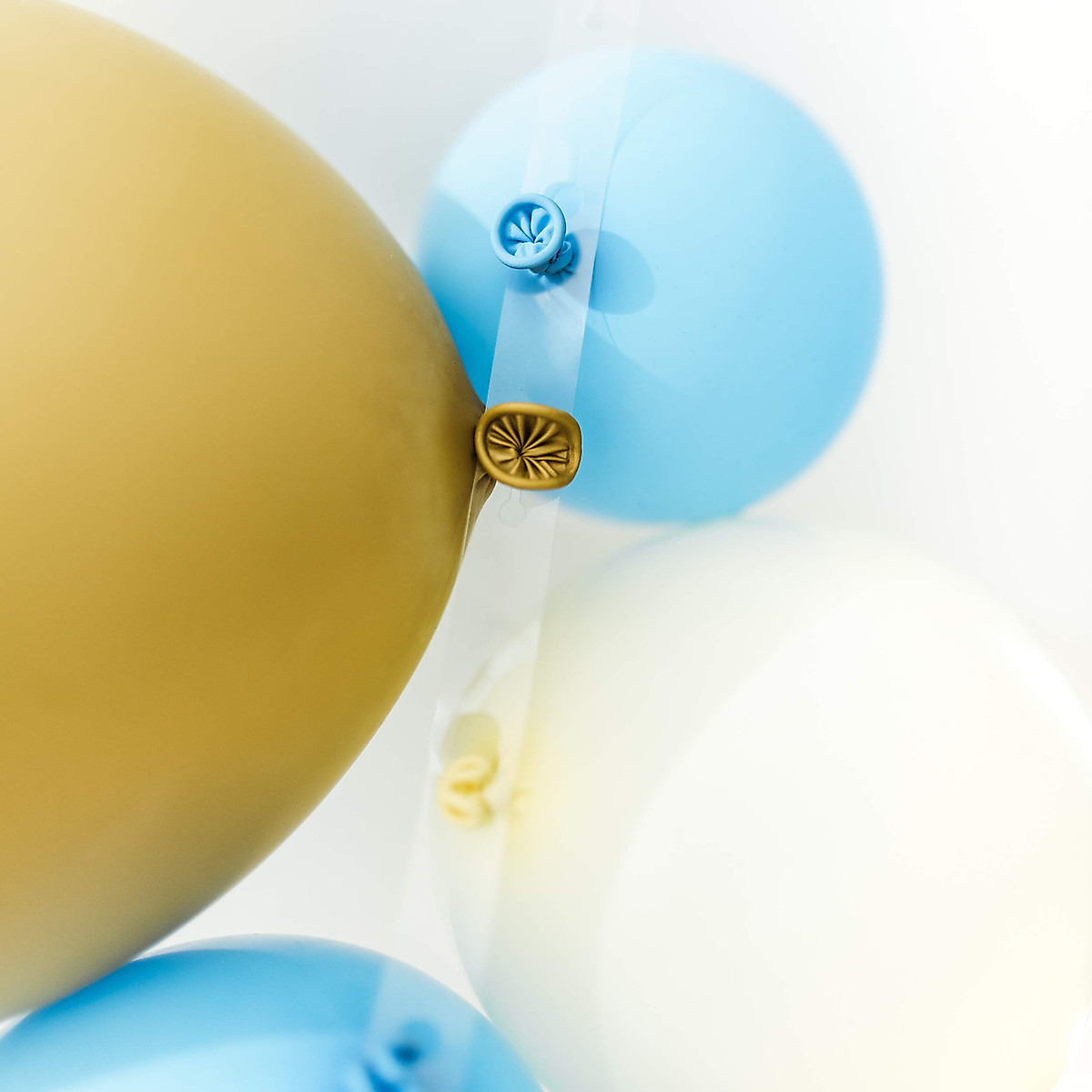 Balloon Garland Kit Balloon Arch Kit Party Decorations Blue, Ivory, and Gold Confetti Latex Balloons for Any Party: Wedding, Bachelorette, Graduation, Backyard, Bridal & Baby Showers, Birthday, More