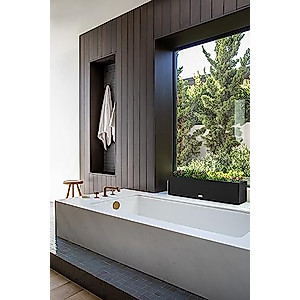 Veradek Block Series Window Box Planter - Rectangular Flower Pot for Indoor or Outdoor Window Sill/Balcony | All-Weather Use with Drainage Holes | Modern Décor for Succulents, Herbs, Small Plants