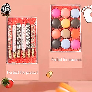 RomanticBaking 50 Pack Small Cookies Boxes with Window 9 1/2" x 6" x 1 1/4" Pastry Bakery Boxes for Macaron,Cakesicle,ricek rispy treats, Browine