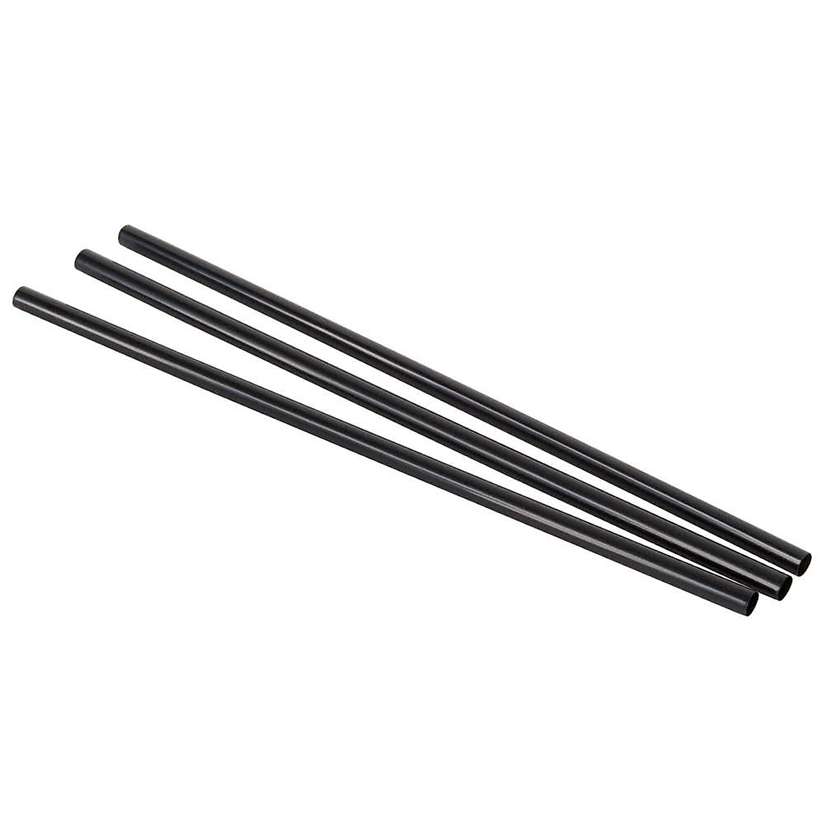 BWS 7 3/4" Jumbo Black Unwrapped Straw, Case of 5000